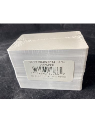 HID Fargo CR-80 UltraCard 10 mil,adhesive paper backed cards for Home