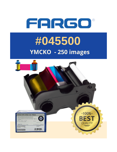 Fargo 045500 YMCKO ribbon สำหรับ Fargo & DataCard