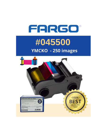 Fargo 045500 YMCKO ribbon สำหรับ Fargo & DataCard
