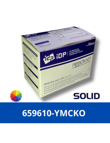 659610 YMCKO Color ribbon for SOLID